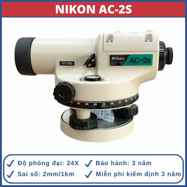 Máy Thủy Bình Nikon AC-2S | Máy Thủy Bình Nikon AC-2S Cao Cấp